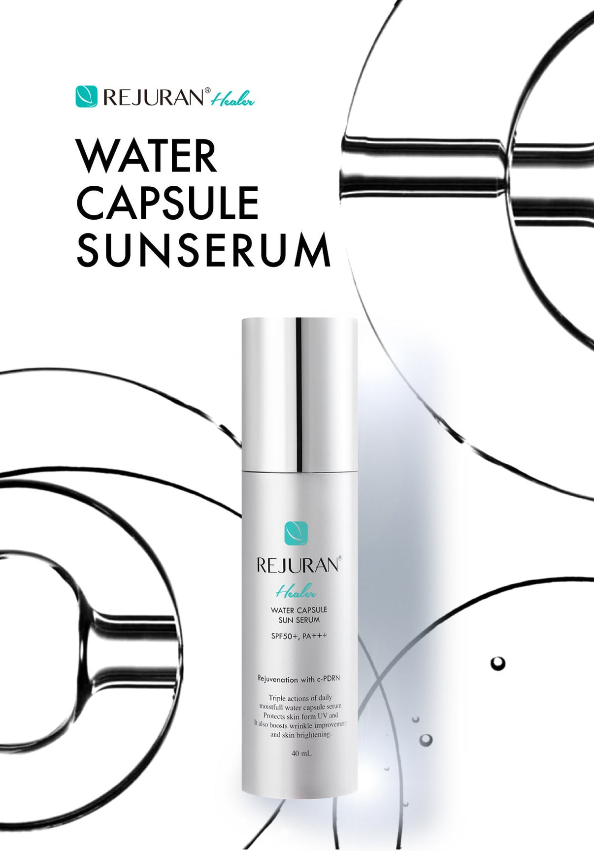 REJURAN c-PDRN Healer Water Capsule Sun Serum SPF15 PA+++ 40ml – Skin ...